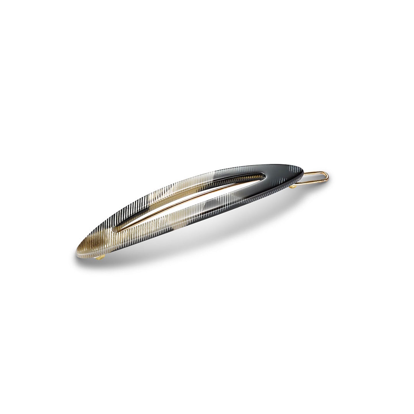 Medium-sized Bologna hair clip, elliptical, with recess – REDWOOD